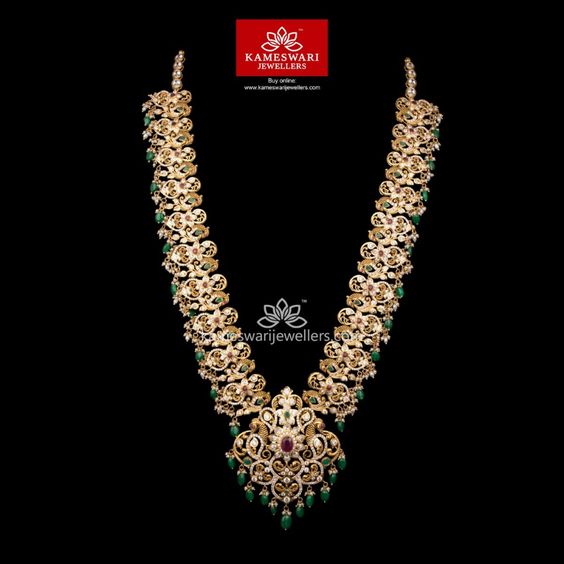 Pachiwork Guttapusalu Necklace | Kameswari Jewellers